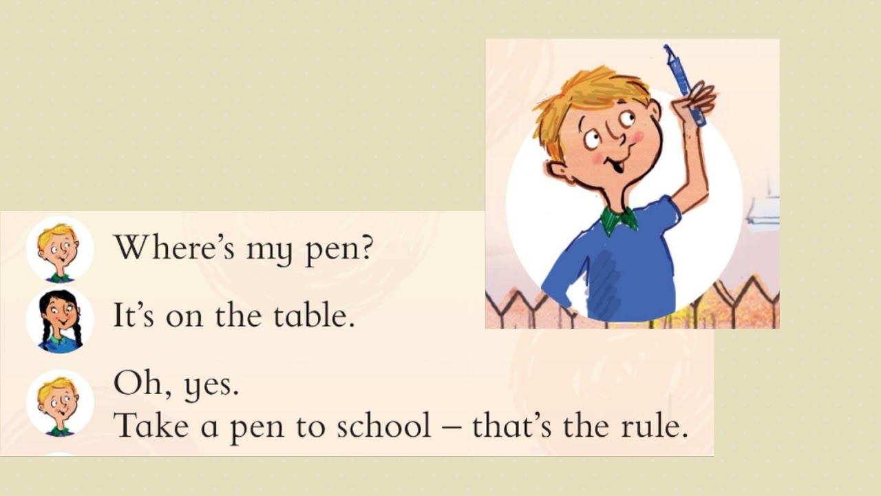 Pup 1. Unit 1. First day at school