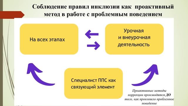 Организационные и психолого-педагогические условия предупреждения проблемного поведения