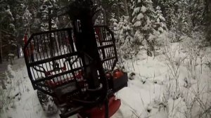 Лесозаготовка задним ходом на тракторном прицепе АРМАДА (Назад также удобно, как и вперед).mp4