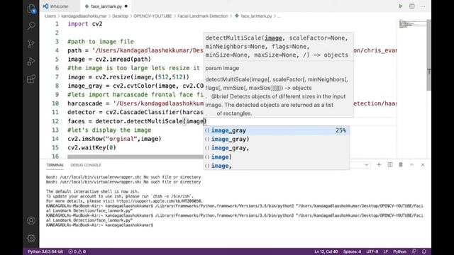 Facial Landmark Detection Easy method | OpenCV | Python | – смотреть ...