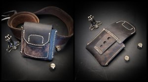 Leather pattern to make Belt pocket / White Witcher design