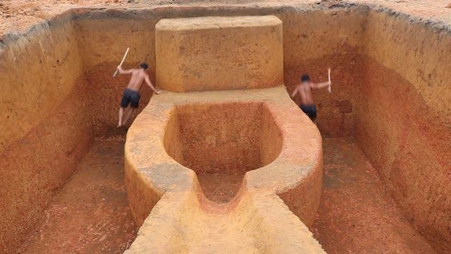 Build Underground Tunnel Water Slide Park To Toilet Swimming Pool And Underground House1080p