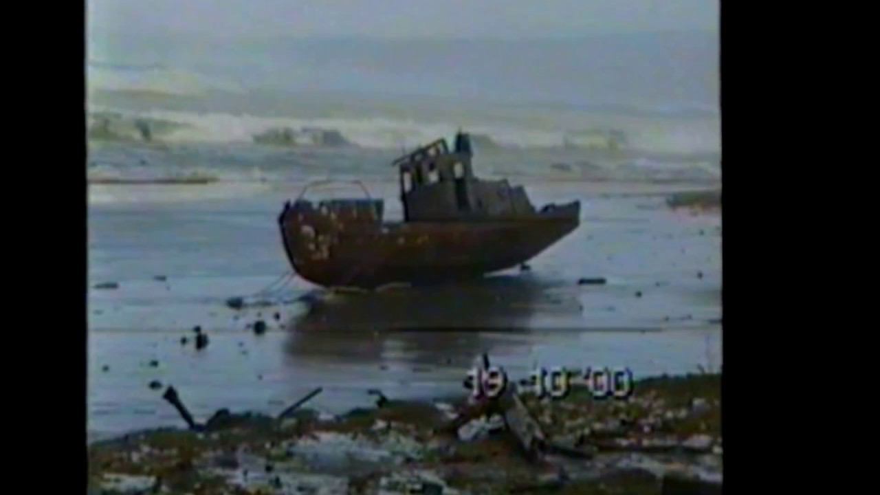 Курилы, остров Итуруп, шторм 2000 год, Рейдово, бухта Оля