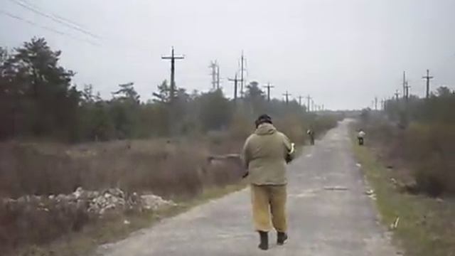 Засада на дороге лесной пейнтбол 2013.