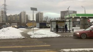 Поездка на автобусе 370 от Велтон парка до метро Речной Вокзал