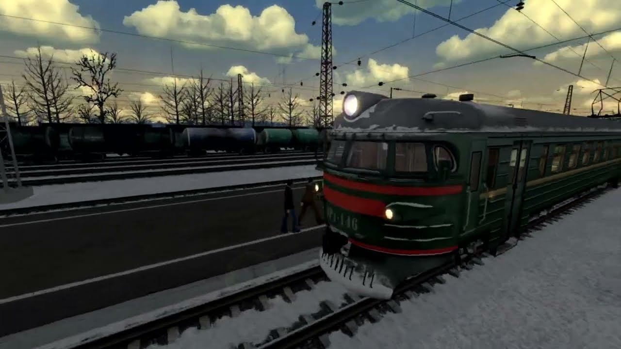 Train simulator classic эр-1 c поездом Орел-Плавск + ДТП на переезде