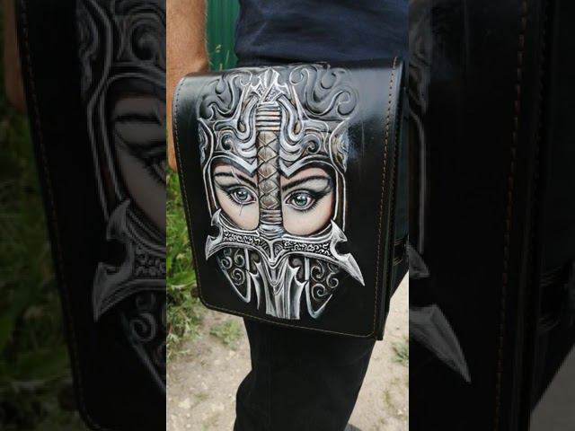 Сумка мужская, набедренная. Изделия из кожи. СКСтиль. Видео обзор: Принцесса Арьята и призрачный меч