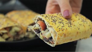 Рулет из лаваша с яблоками и маком. Быстро и просто к чаю