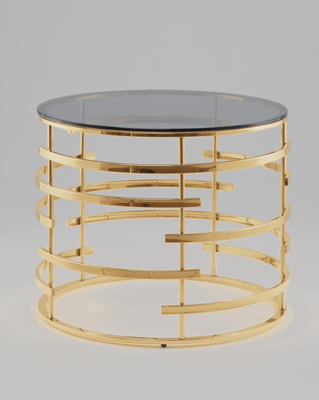 Журнальный столик Инфлюэнс 60*60. Столик в современном дизайне со стеклянной столешницей