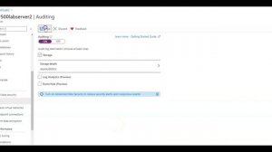 How to Enable auditing on Azure database