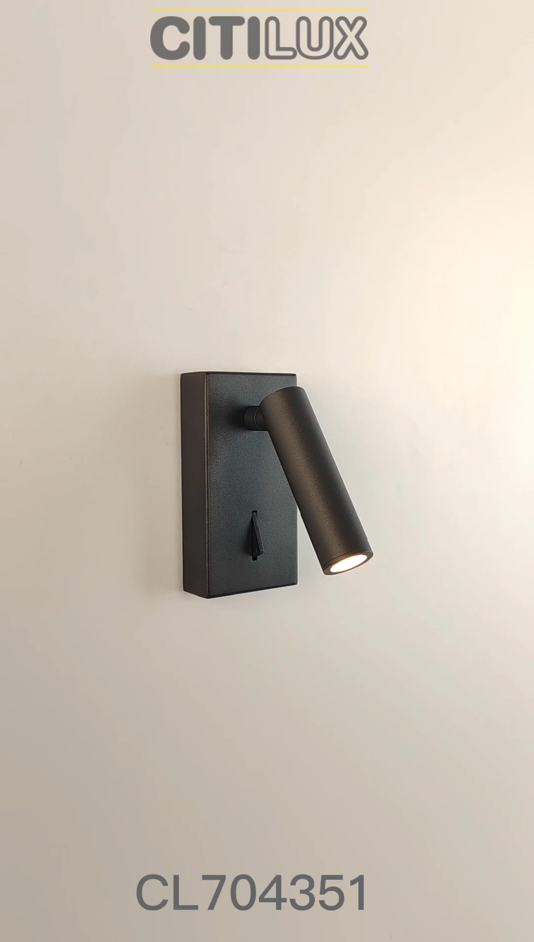 Citilux Декарт CL704351 LED Светильник поворотный с выключателем Чёрный