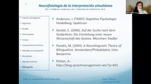 NEUROPHYSIOLOGY OF SIMULTANEOUS INTERPRETING - Eliza Kalderon PhD