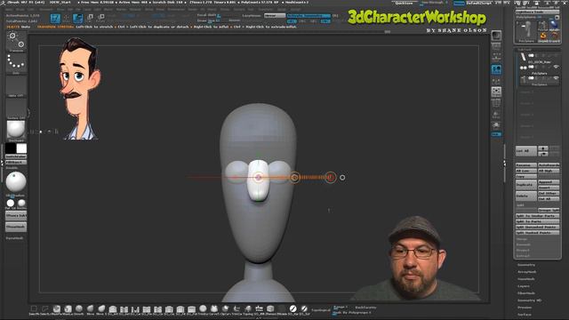 ZBrush - Male Bust Mini Course - 1 Blocking Out a Head