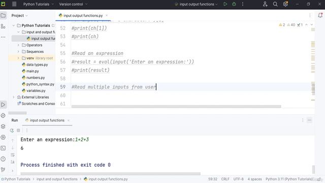 Day 12 - 16 - Input output Functions Print input