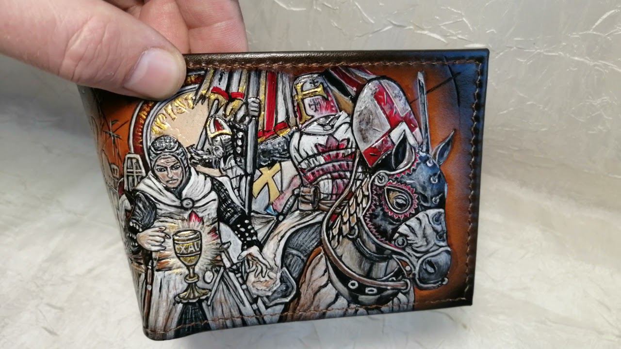 Кошелёк мужской. Изделия из кожи. СКСтиль. Видео обзор: Чаша Грааля