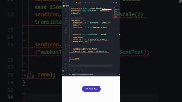 Animated Send Button in CSS #js #html #css #creative #design