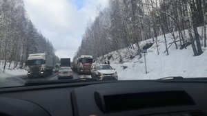 Авария в горах перед Златоустом на трассе м5