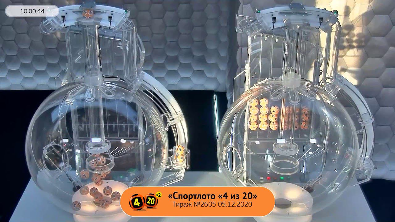 Столото представляет | Лотерея «Спортлото «4 из 20». Тираж № 2605 от 05.12.2020 г.