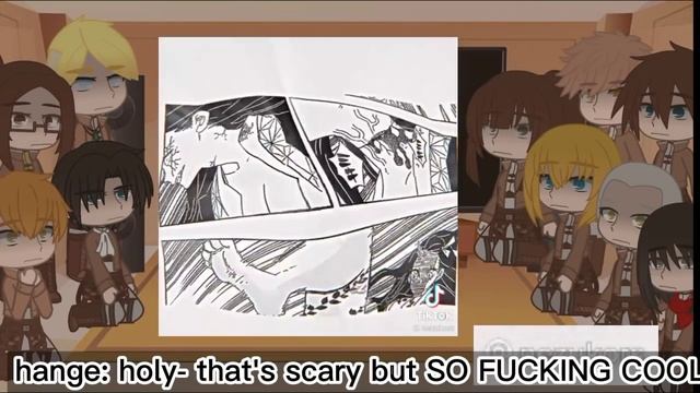 Attack on titan react to F | Y/n as Nezuko and Hu Tao | Demon slayer ...