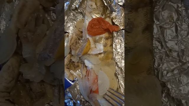 Судак. Самый и быстрый и оригинальный способ приготовления на углях.можно и в духовке