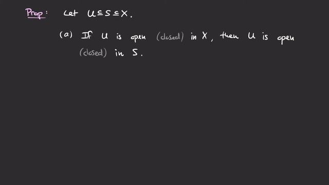 Topology Lecture 11 Subspaces