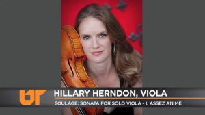 University of Tennessee School of Music Viola professor Hillary Herndon performs Soulage