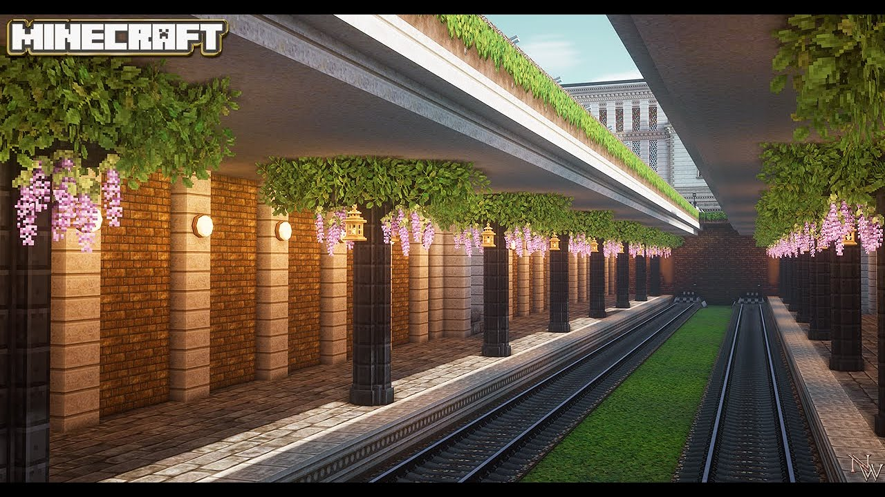 Майнкрафт || Строительство двухъярусной железной дороги || Железнодорожный вокзал || моды +