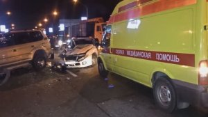 Учётное ДТП на мосту.