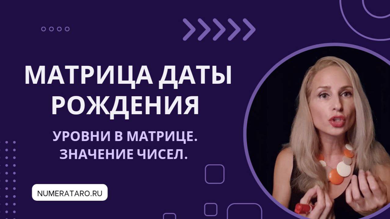 Матрица даты рождения. Числа и уровни.