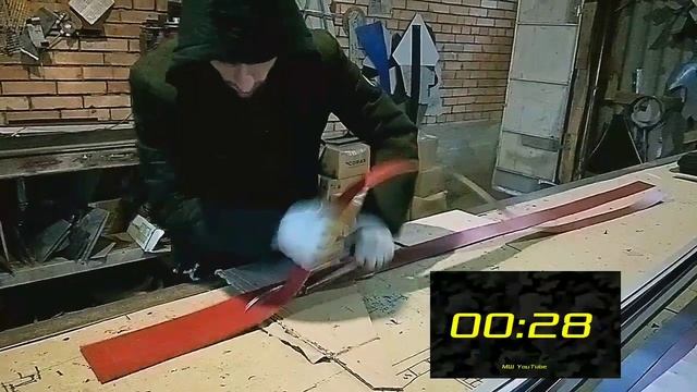 Жестяные работы. Скорость резки   ( ручные ножницы и отрезной нож.