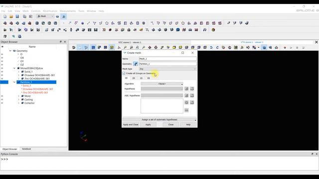 Creating mesh in Salome