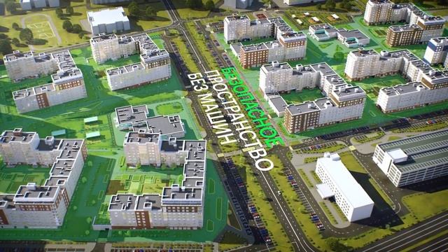 ЖК «Лето» от Унистрой 3D-модель жилого квартала, декабрь 2021