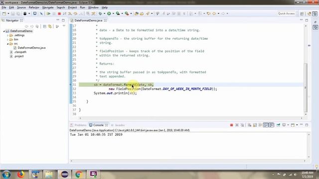 How to use format(Date date StringBuffer toAppendTo FieldPosition fieldPosition) of DateFormat ...