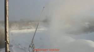 Оснежнение с помощью снеговых ружей.