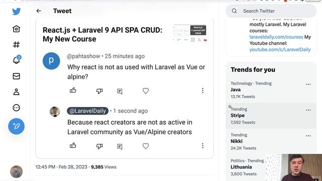 NEW Course: React | js Client for Laravel API – смотреть онлайн видео от React Инженер в хорошем ...