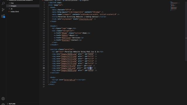 Parallax Scrolling Website How to Make Website using HTML CSS and ...