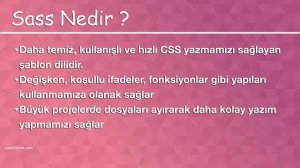Sass Eğitim Seti #1 - Sass'a Giriş - Sass Nedir ? - Sıfırdan Sass Dersleri