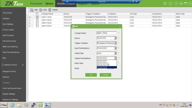 ZKTeco - card reader & password (duress & emergency)