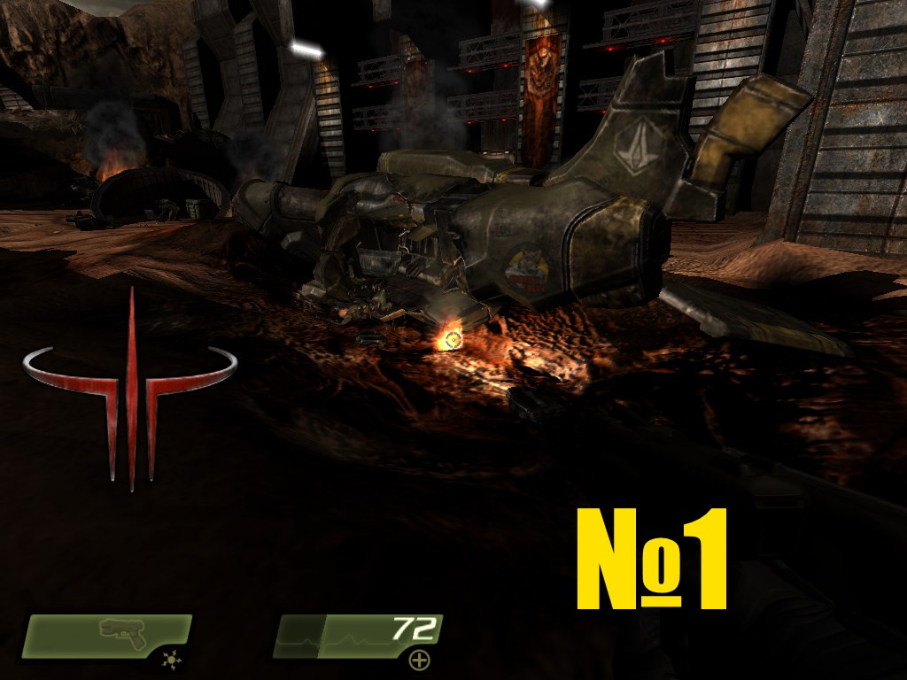 Quake 4 №1 -  Упали и сразу воевать.