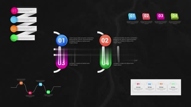 DaVinci Resolve | Инфографика Красочные Списки
