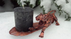 Ковка ,подсвечник тигр .