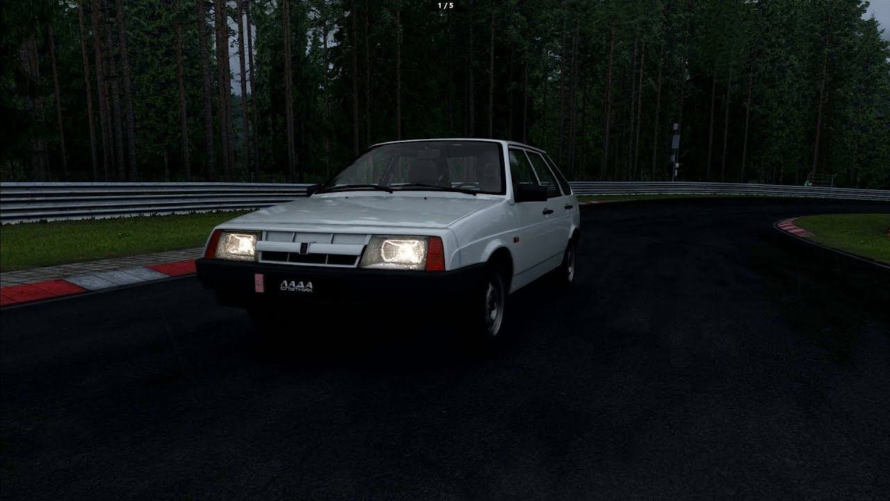 Мелкий дождь - 100км Nordshleife  Lada 2109 Sputik 1300s Assetto Corsa