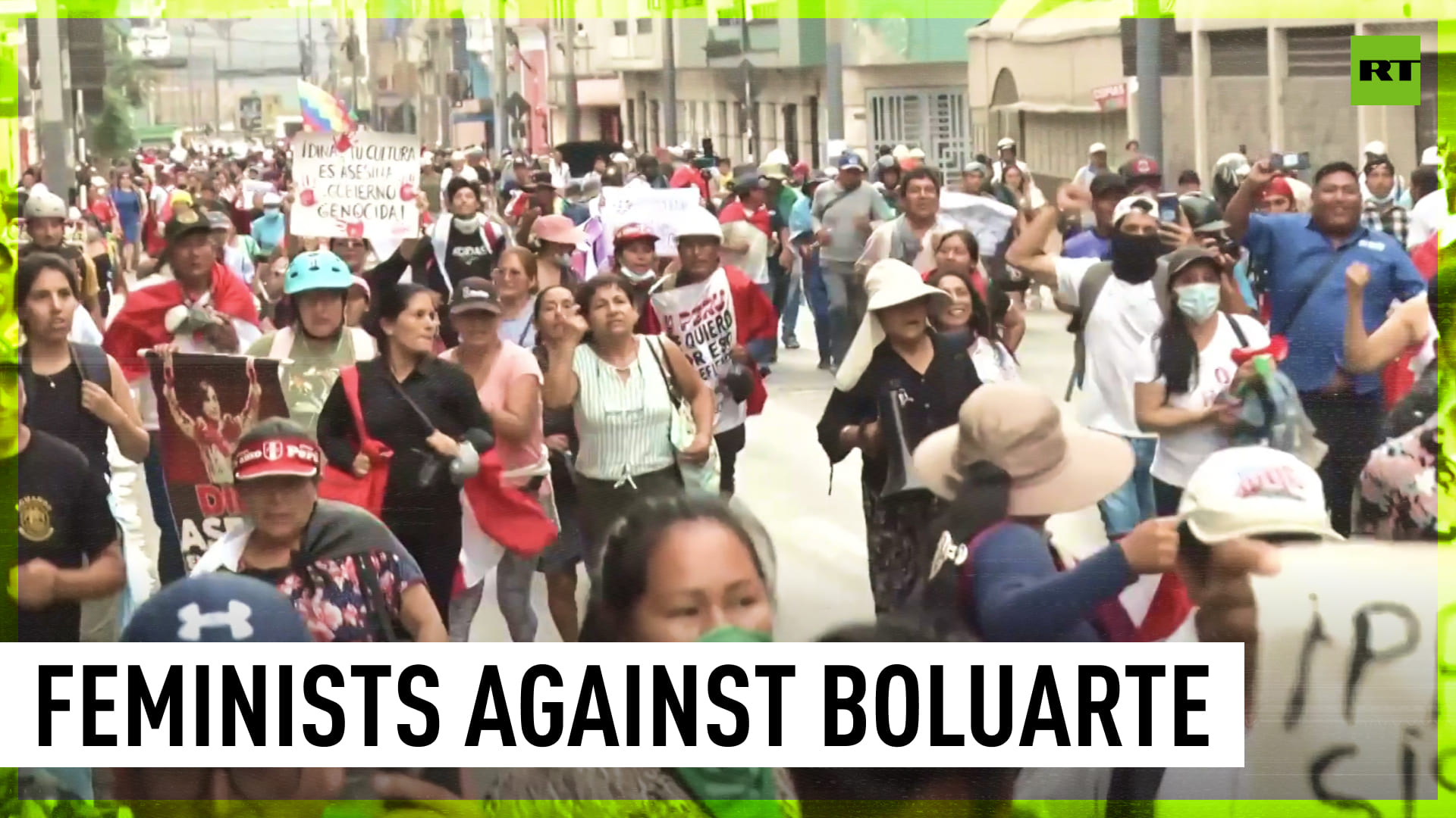Clashes erupt as Peruvian feminists protest against Boluarte's ...