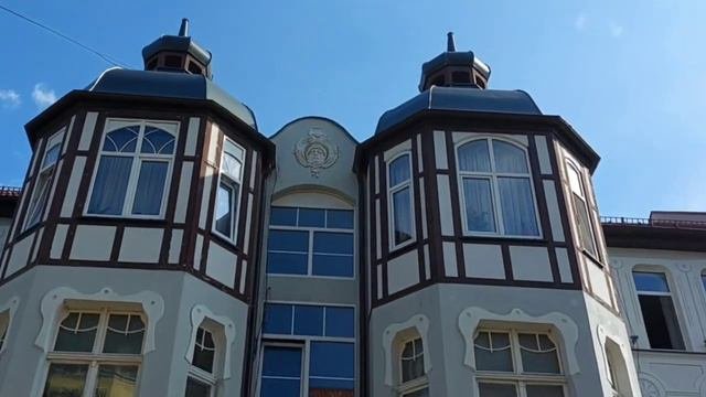 Мой отпуск. Зеленоградск. По Курортному проспекту. Немецкие домики.