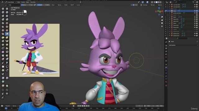 20 - Posing and merging the head