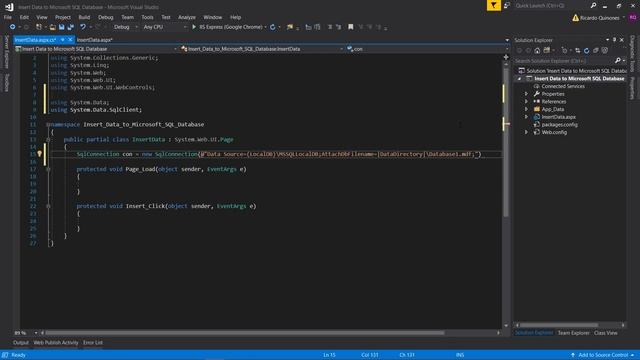 How To Insert Data To Microsoft Sql Server Database Using Asp Net смотреть онлайн видео от