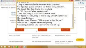 Hướng dẫn tải IBM Db2 Express-C và Data Studio client - Cập nhật tháng 8/2018