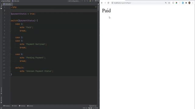 19 PHP Switch Statement - Switch vs if-else statement - Full PHP 8 Tutorial
