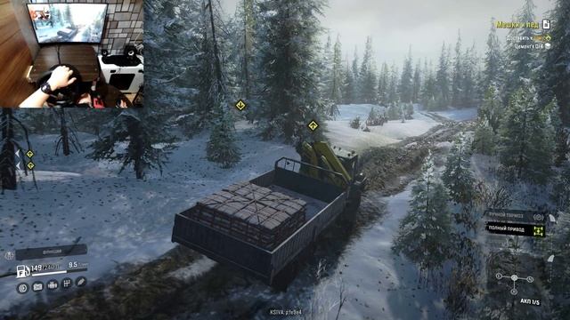 SnowRunner гружу мешки с цементом