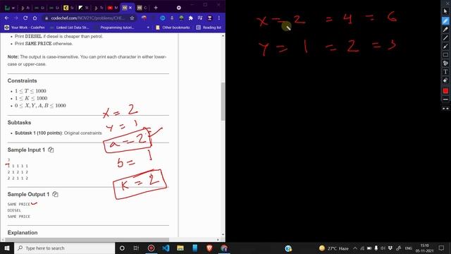 Which Fuel is Cheaper (CHEAPFUEL) | Codechef Long November | November ...